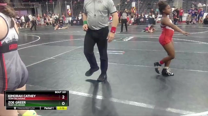 110 lbs Quarterfinal - Zoe Greer, Team Colorado vs KiMorah Cathey, Team ...
