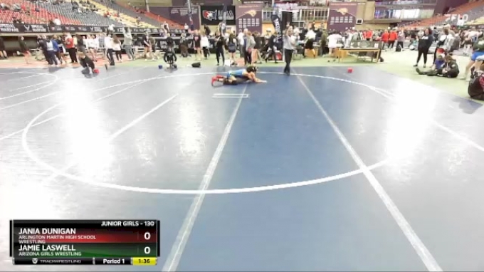 130 lbs Champ. Round 2 - Jamie Laswell, Arizona Girls Wrestling vs ...