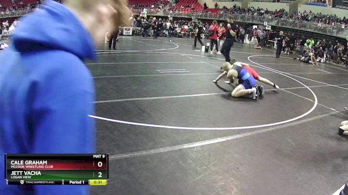 150 lbs Champ. Round 1 - Jett Vacha, Logan View vs Cale Graham, McCook ...