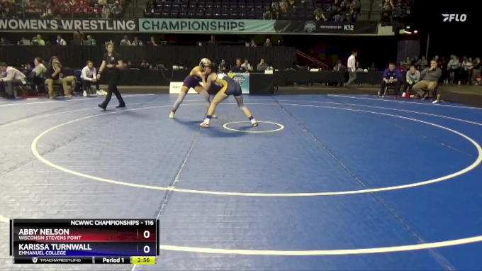 116 lbs 7th Place Match - Karissa Turnwall, Emmanuel College vs Abby ...