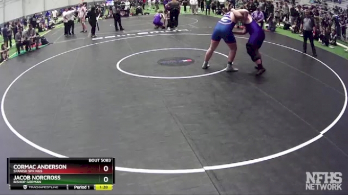 285 lbs 1st Place Match - Jacob Norcross, Bishop Gorman vs Cormac ...