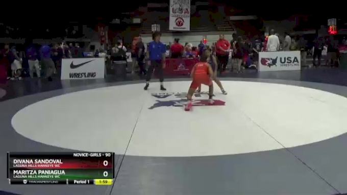 90 lbs Round 2 - Divana Sandoval, Laguna Hills Hawkeye WC vs Maritza ...