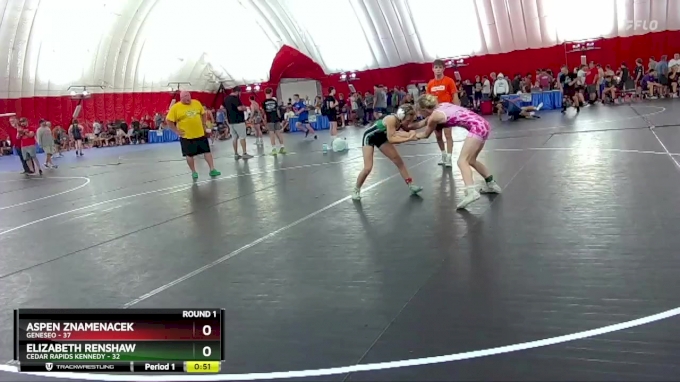 103-106 lbs Round 1 - Aspen Znamenacek, Geneseo vs Elizabeth Renshaw ...