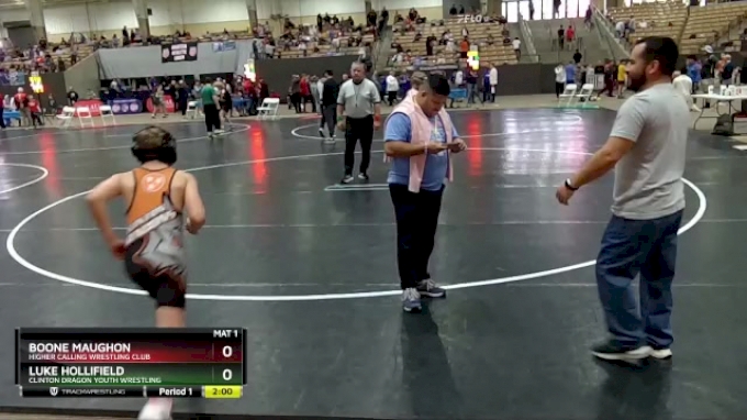 85 lbs Champ. Round 1 - BOONE MAUGHON, Higher Calling Wrestling Club vs ...