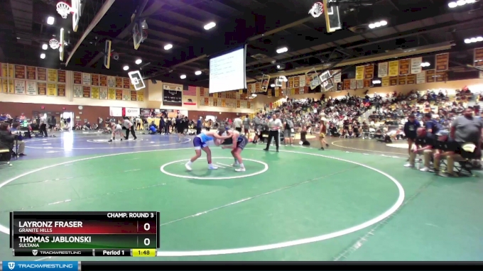 132 lbs Champ. Round 3 - Thomas Jablonski, Sultana vs Layronz Fraser ...
