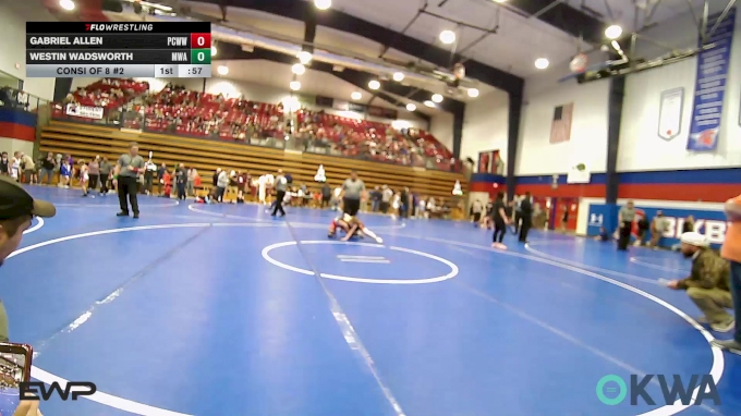 80 lbs Consi Of 8 #2 - Gabriel Allen, Ponca City Wildcat Wrestling vs ...
