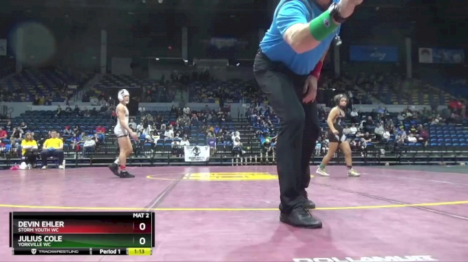 108 lbs 1st Place Match - Julius Cole, Yorkville WC vs Devin Ehler ...