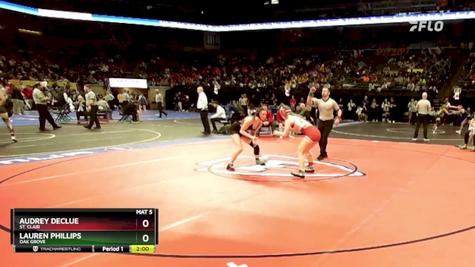 135 Class 1 lbs Semifinal - Audrey Declue, St. Clair vs Lauren Phillips ...