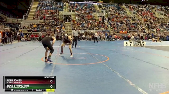 145 lbs Champ. Round 1 - Zeke Symington, Pembina County North vs Adin ...
