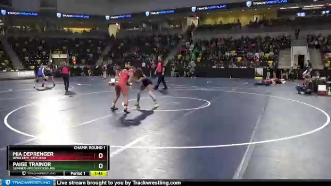 125 lbs Champ. Round 1 - Mia DePrenger, Iowa City, City High vs Paige ...