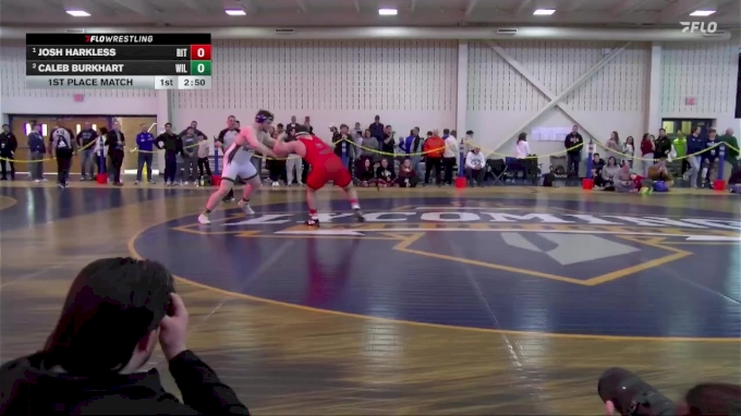 285 lbs 1st Place Match - Josh Harkless, RIT vs Caleb Burkhart, Wilkes