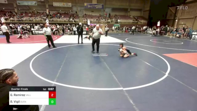 61 lbs Quarterfinal - Greyson Ramirez, Valley Bad Boys vs Brandon Vigil ...