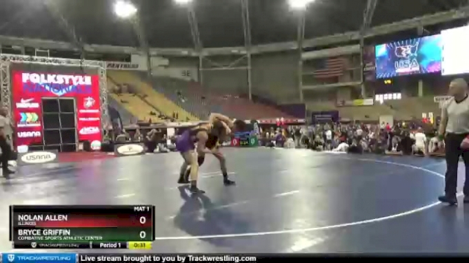 145 lbs Cons. Round 4 - Nolan Allen, Illinois vs Bryce Griffin ...