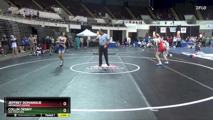 106 Varsity 9th Place Match - Jeffrey Domangue, Archbishop Rummel vs ...