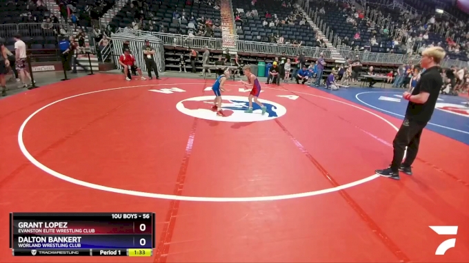 56 lbs Cons. Round 3 - Grant Lopez, Evanston Elite Wrestling Club vs ...