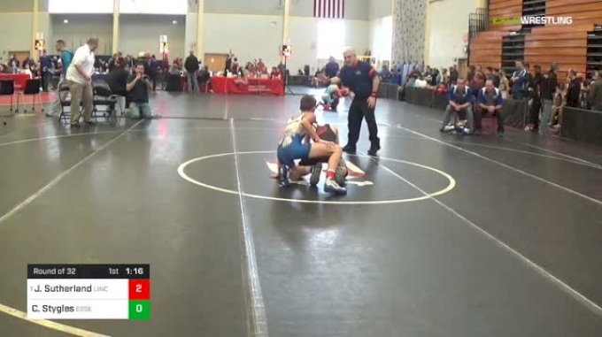 100 lbs Round Of 32 - Jackson Sutherland, Lincoln vs Christian Stygles ...