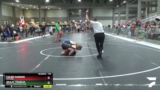 175 lbs Cons. Round 1 - Caleb Hanson, Con-Kids vs Giulio Traglia ...