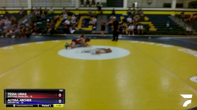 110 lbs Round 4 (6 Team) - Alyssa Archer, Mayhem WC vs Tessa Urias ...