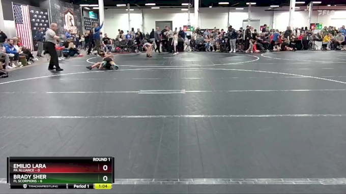 76 lbs Round 1 (4 Team) - Emilio Lara, PA Alliance vs Brady Sher, FL ...
