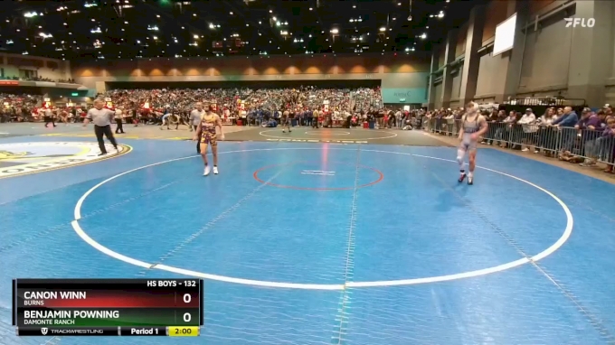 132 lbs Champ. Round 2 - Benjamin Powning, Damonte Ranch vs Canon Winn ...