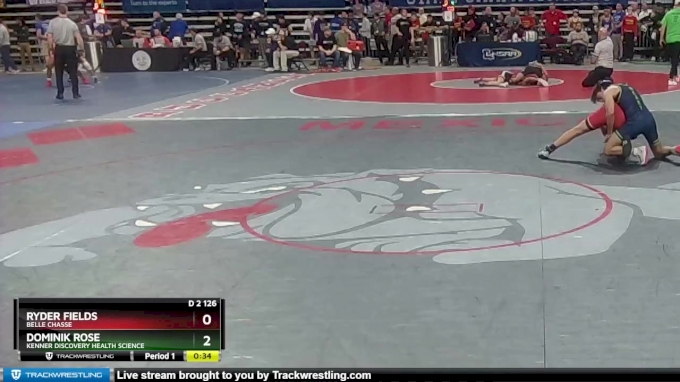 D 2 126 lbs Cons. Round 2 - Ryder Fields, Belle Chasse vs Dominik Rose ...
