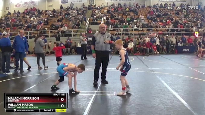 72 lbs Cons. Round 2 - Malachi Morrison, Grove City vs William Mason ...
