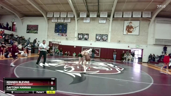 110 lbs Cons. Round 2 - Kennedi Blevins, Lingle-Ft. Laramie/Southeast ...