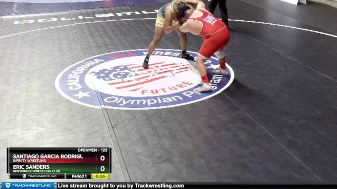 125 lbs Cons. Round 3 - Eric Sanders, Berserker Wrestling Club vs Santiago Garcia Rodriguez ...