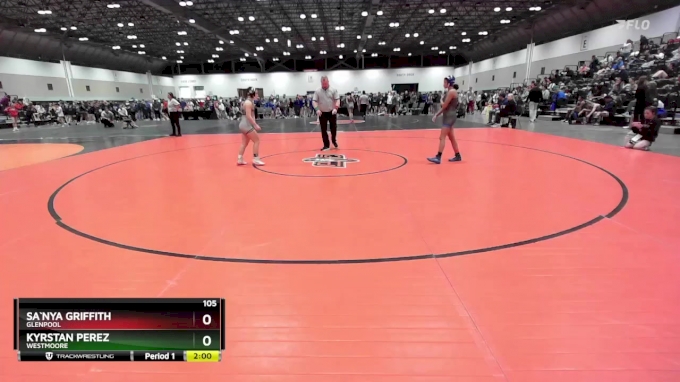 105 lbs Champ. Round 1 - Sa`nya Griffith, Glenpool vs Kyrstan Perez ...