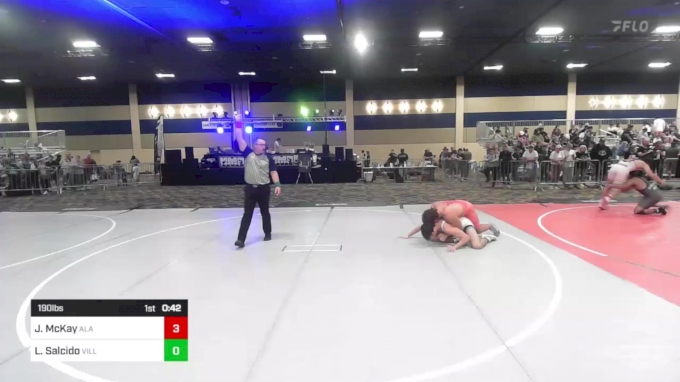 190 lbs Consi Of 16 #1 - John Paul McKay, Ala War vs Luke Salcido ...