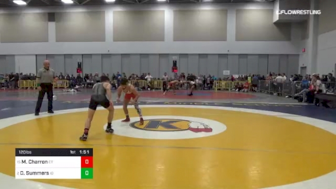 120 lbs Round Of 16 - Mike Charron, CT vs Destin Summers, ID