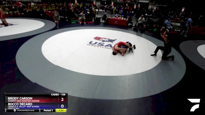 138 lbs Champ. Round 1 - Brody Carson, Sunkist Kids Monster Garage vs ...