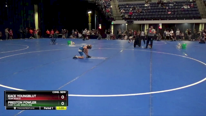 65 lbs Cons. Semi - Preston Fowler, Cory Clark Wrestling vs Kace ...