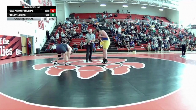 215 lbs Quarterfinal - Jackson Phillips, Barberton vs Billy Locke, Wooster