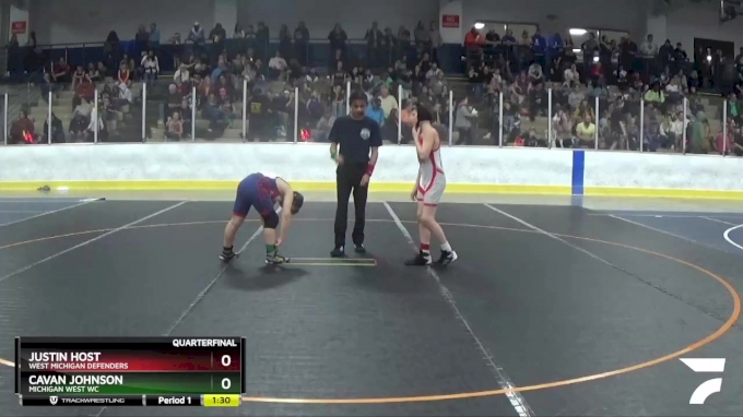 100 lbs Quarterfinal - Cavan Johnson, Michigan West WC vs Justin Host ...
