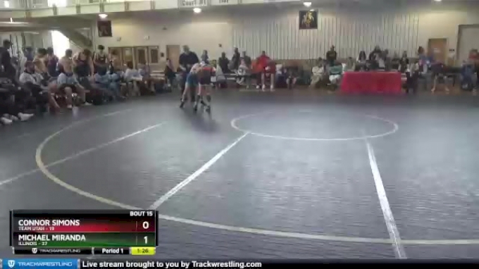 92 lbs Placement Matches (8 Team) - Connor Simons, Team Utah vs Michael Miranda, Illinois