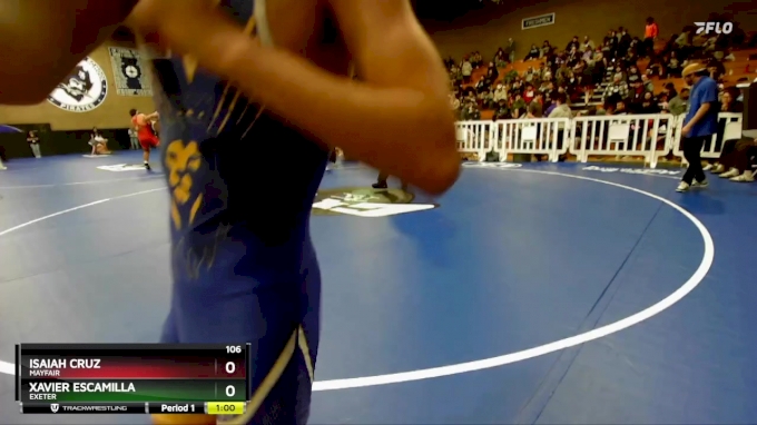 106 lbs Cons. Semi - ISAIAH CRUZ, Mayfair vs Xavier Escamilla, Exeter