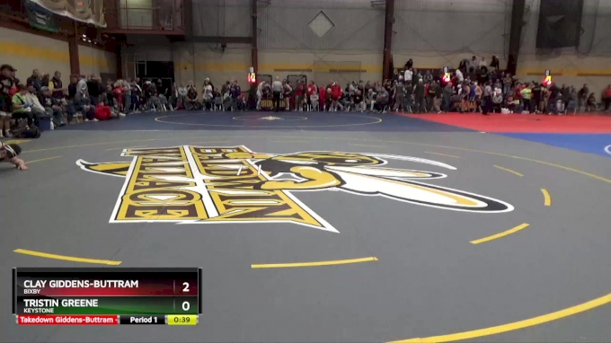 150 lbs Cons. Round 4 - Tristin Greene, Keystone vs Clay Giddens ...