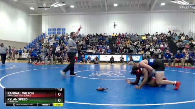 215 lbs Semifinal - Kylan Speed, Lewisburg vs Randall Wilson, Vancleave ...