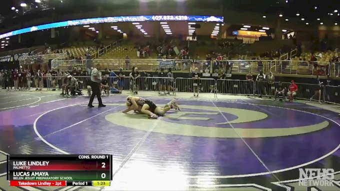 2A 170 lbs Cons. Round 1 - Luke Lindley, Palmetto vs Lucas Amaya, Belen ...