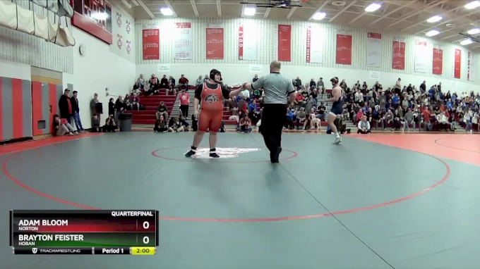 285 lbs Quarterfinal - Brayton Feister, Hoban vs Adam Bloom, Norton