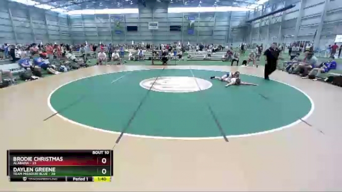 120 lbs 2nd Wrestleback (8 Team) - Brodie Christmas, Alabama vs Daylen ...