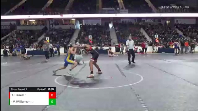 130 lbs Cons. Round 3 - Vohn Williams, Chaparral Kids vs Tre (Ronald ...