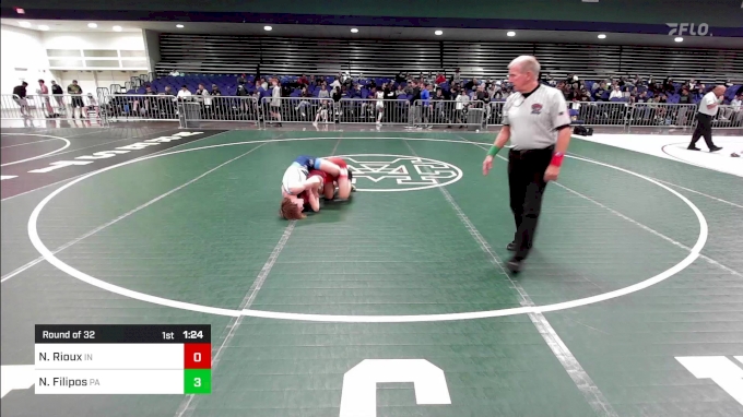 113 lbs Round Of 32 - Nathan Rioux, IN vs Nikos Filipos, PA