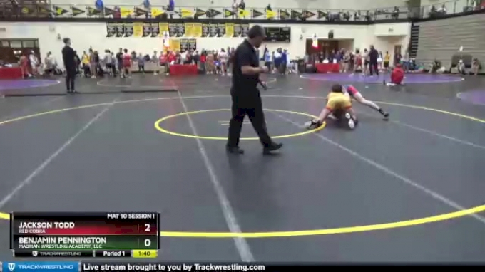 145 lbs Champ. Round 3 - Jackson Todd, Red Cobra vs Benjamin Pennington ...