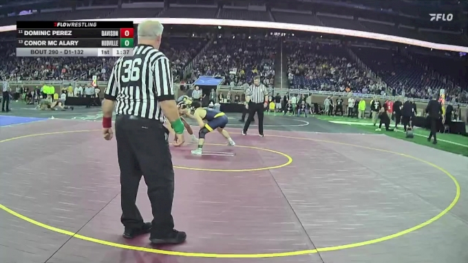 D1-132 lbs Semifinal - Dominic Perez, Davison HS vs Conor Mc Alary ...