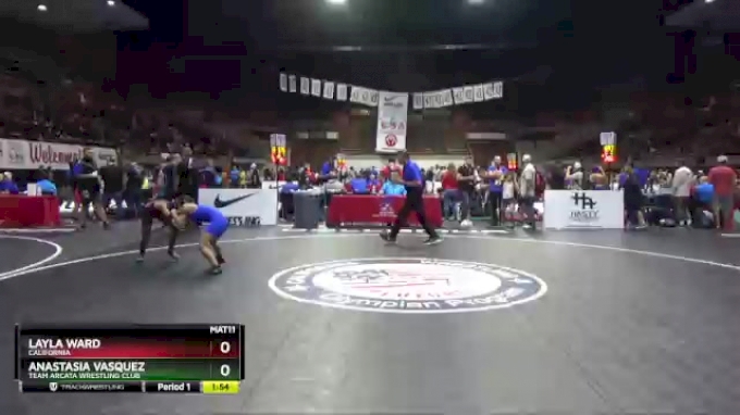 85 lbs Quarterfinal - Layla Ward, California vs Anastasia Vasquez, Team ...