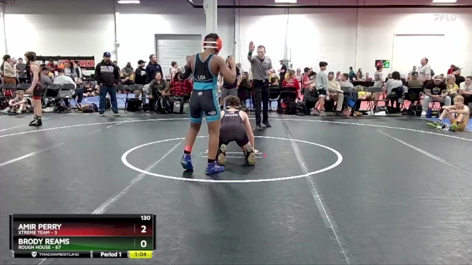 130 lbs Round 2 (8 Team) - Brody Reams, Rough House vs Amir Perry, Xtreme Team