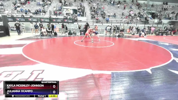 50 lbs Quarterfinal - Kayla McKinley-Johnson, WA vs Julianna Ocampo, IN