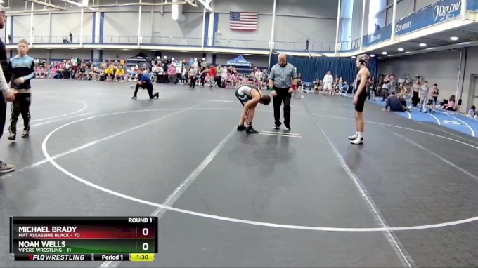 130 lbs Round 1 (6 Team) - Michael Brady, Mat Assassins Black vs Noah ...